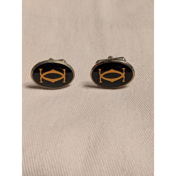 Cartier | Accessories | Cartier Cufflinks 2c Motif Black Gold Frame ...
